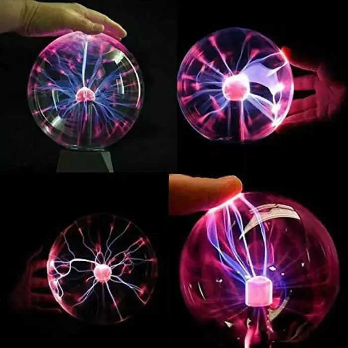 Plasma-Ball Nachtlampe aus Glas mit LED-Lichteffekt – Zorenza